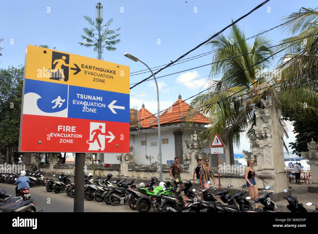 Tsunami Warning Sign Indonesia High Resolution Stock Photography and ...