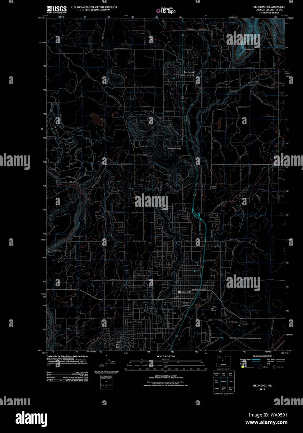 Map of redmond hi-res stock photography and images - Alamy