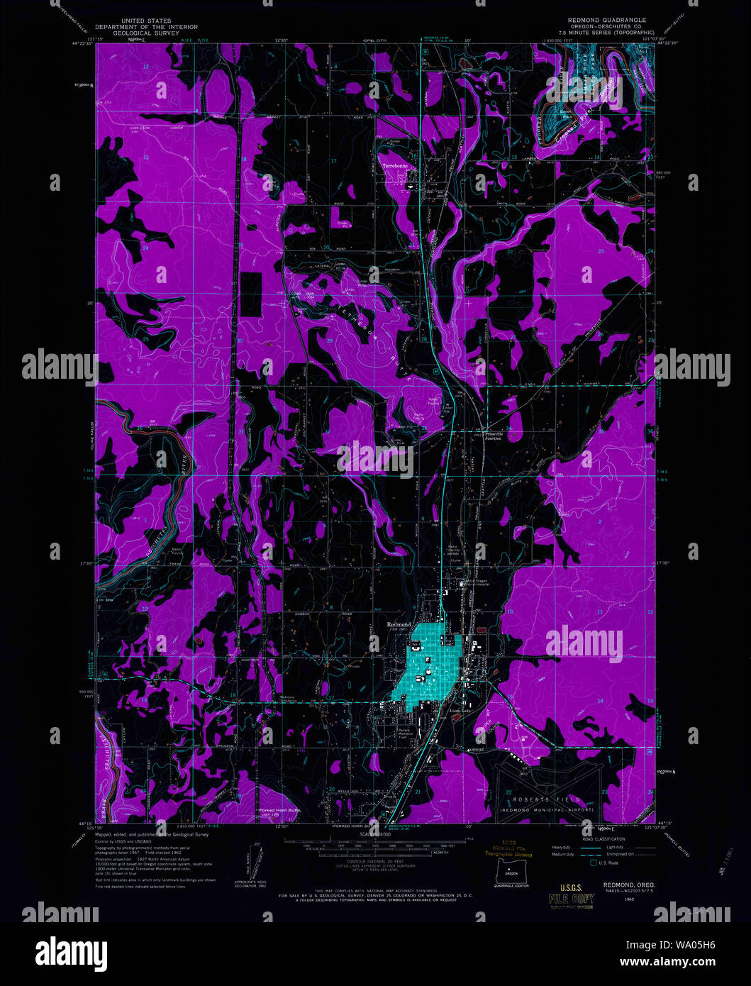 Map of redmond hi-res stock photography and images - Alamy