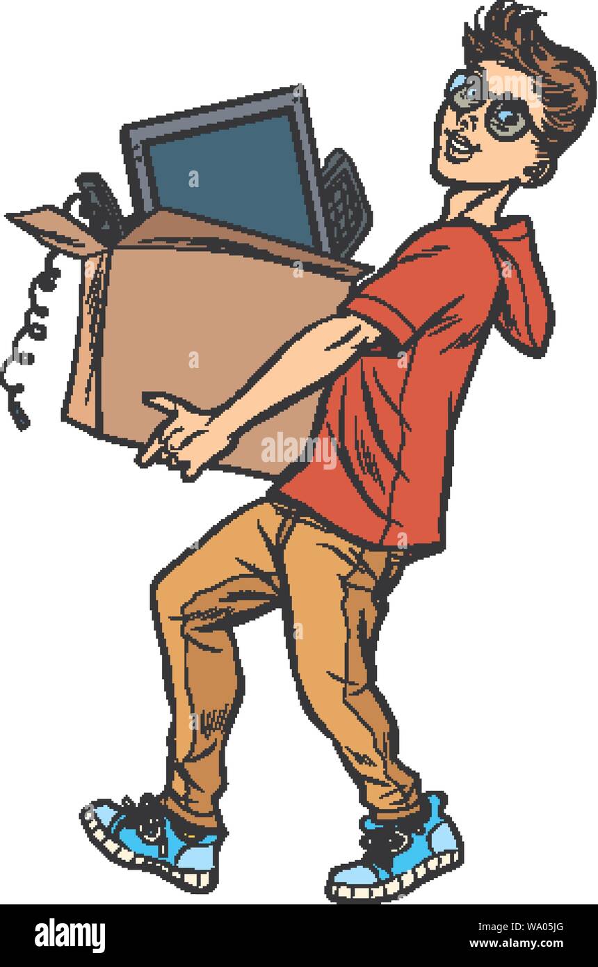 boy desktop computer. Delivery and purchase Stock Vector Image & Art ...