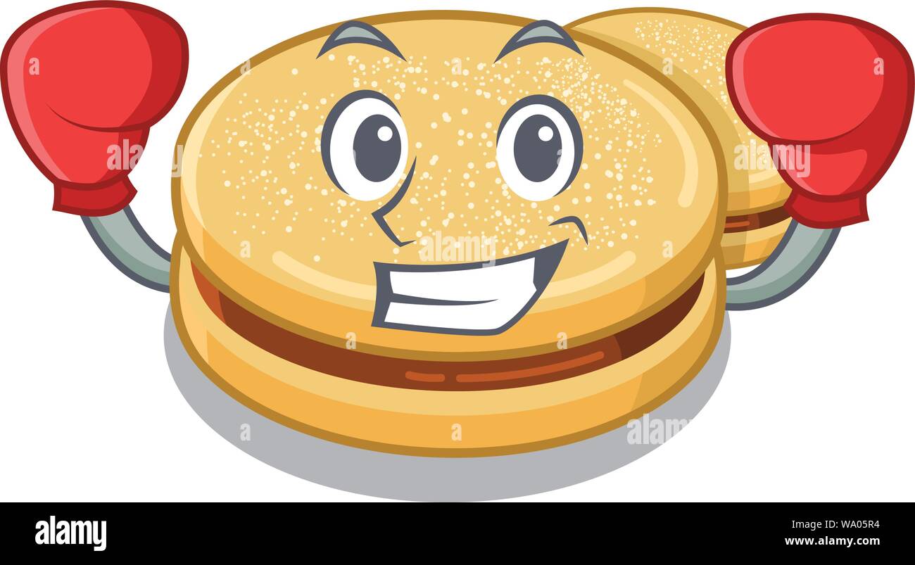 Boxing alfajores cartoon in the a jar Stock Vector Image & Art - Alamy