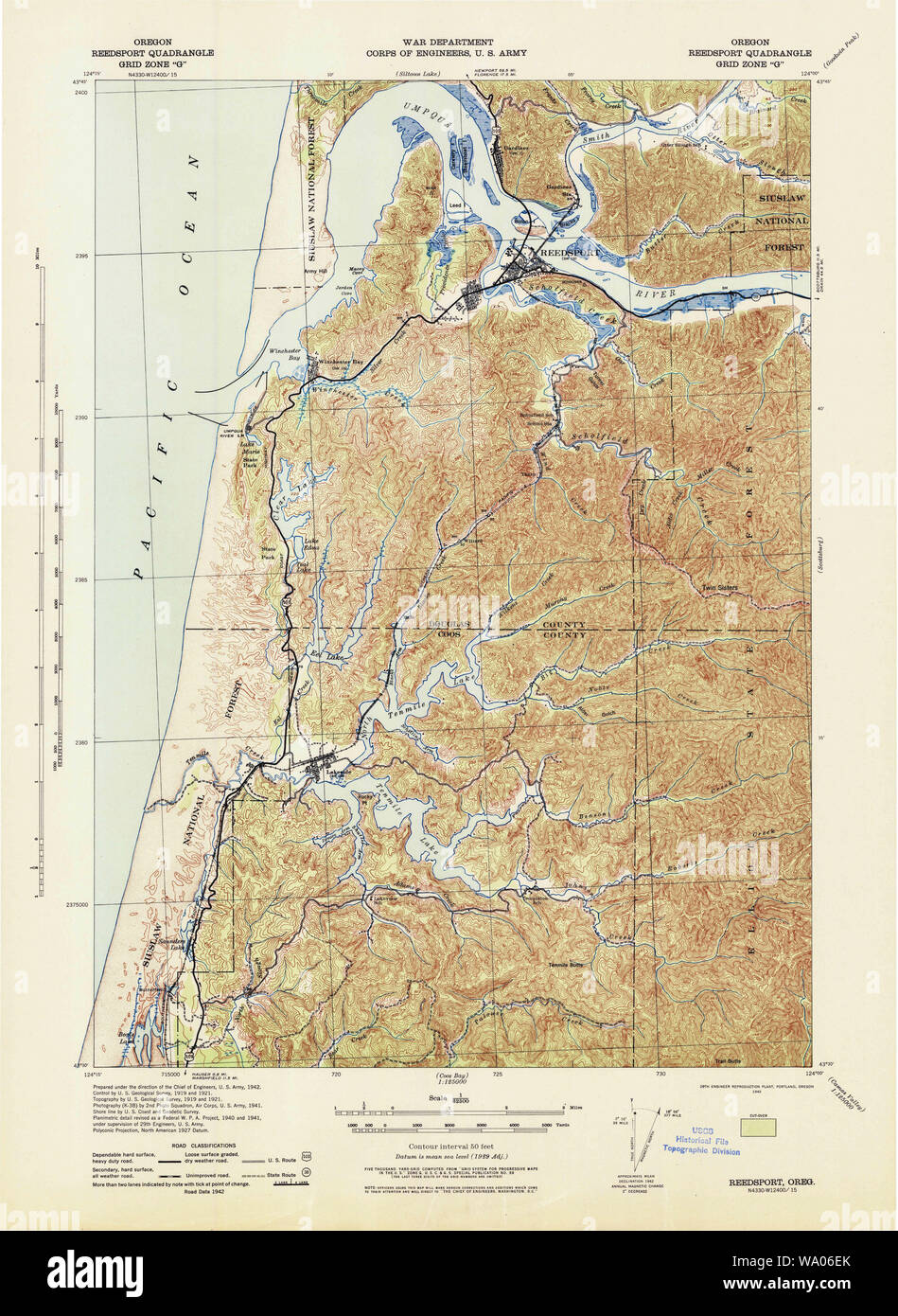 Map of reedsport hi-res stock photography and images - Alamy