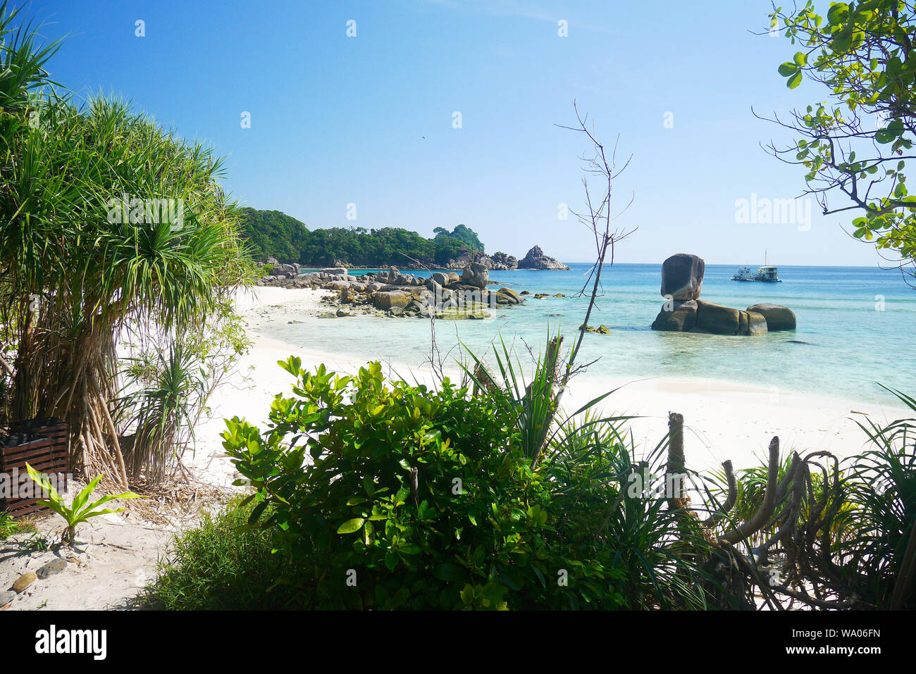 Boulder Bay, the main beach on Boulder Island, the most westerly island ...