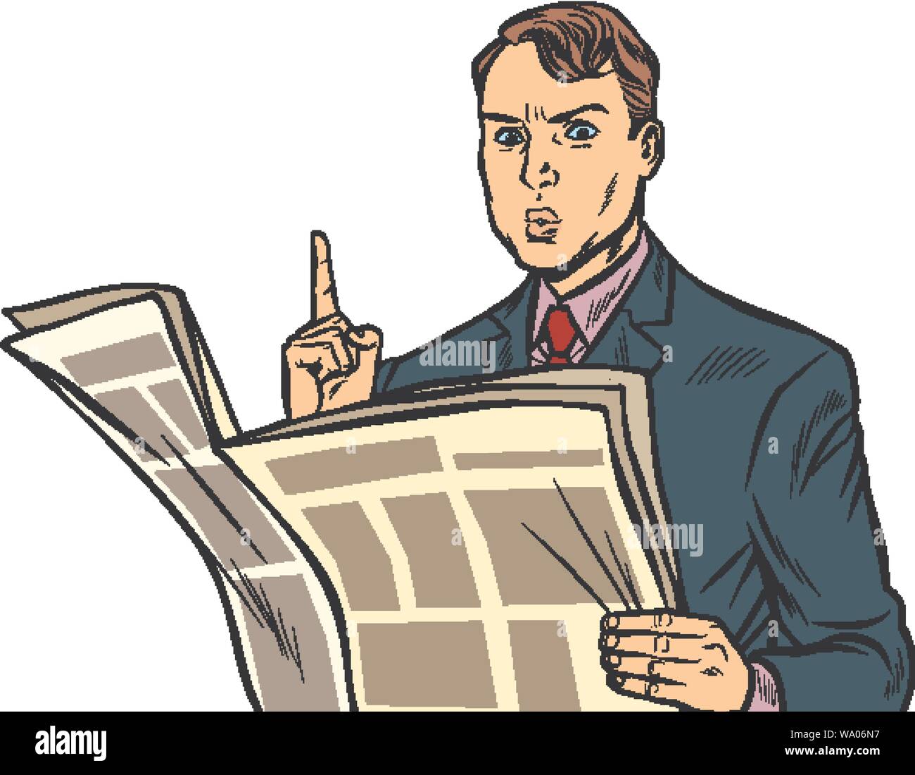 Young male reading text Stock Vector Images - Alamy