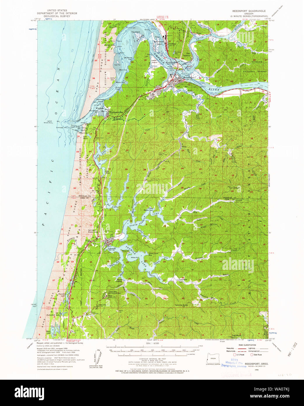 Map of reedsport hi-res stock photography and images - Alamy