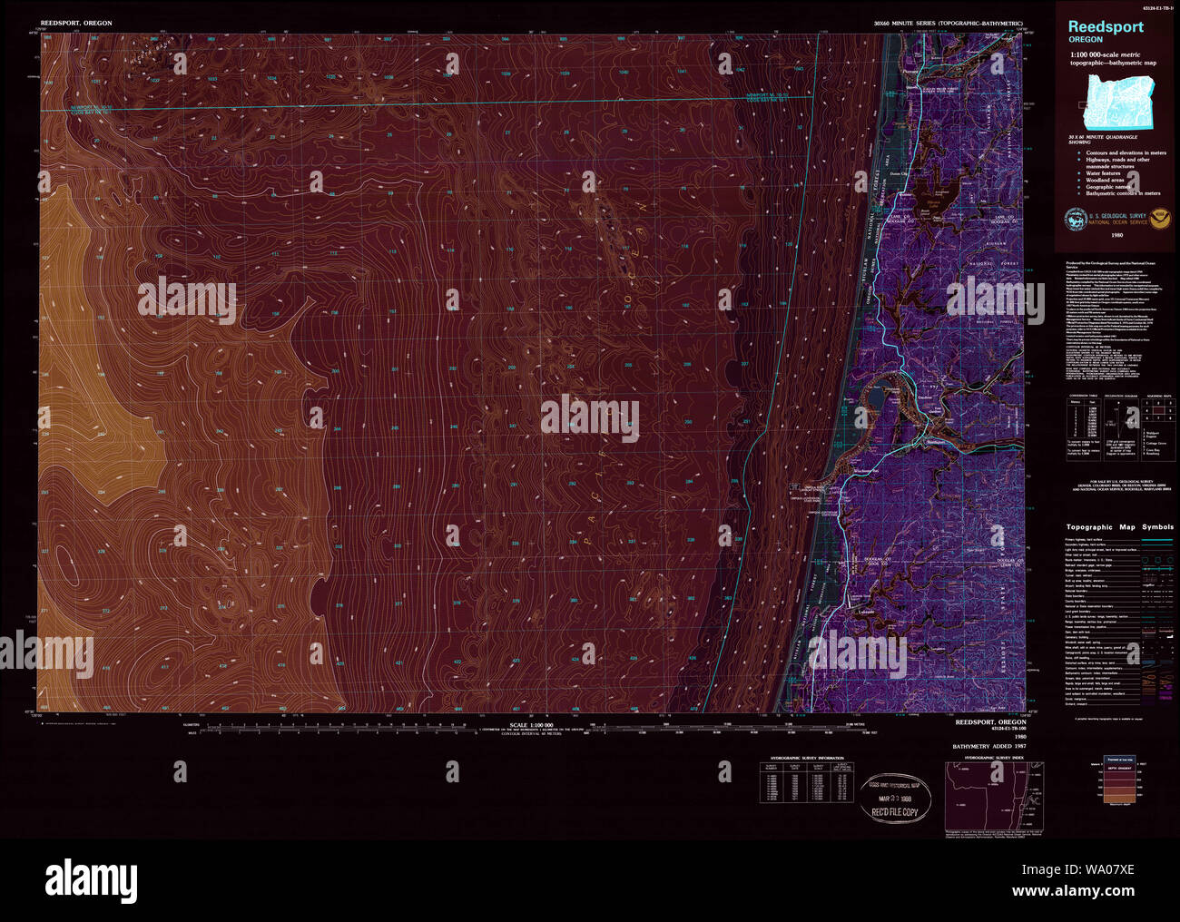 Map of reedsport hi-res stock photography and images - Alamy
