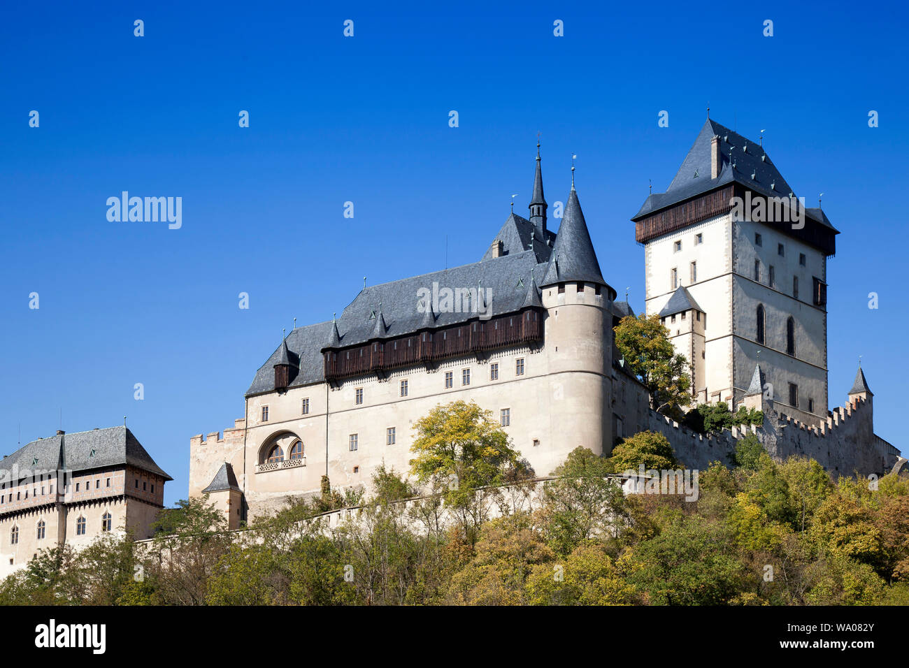Karlstejn castle aerial hi-res stock photography and images - Alamy