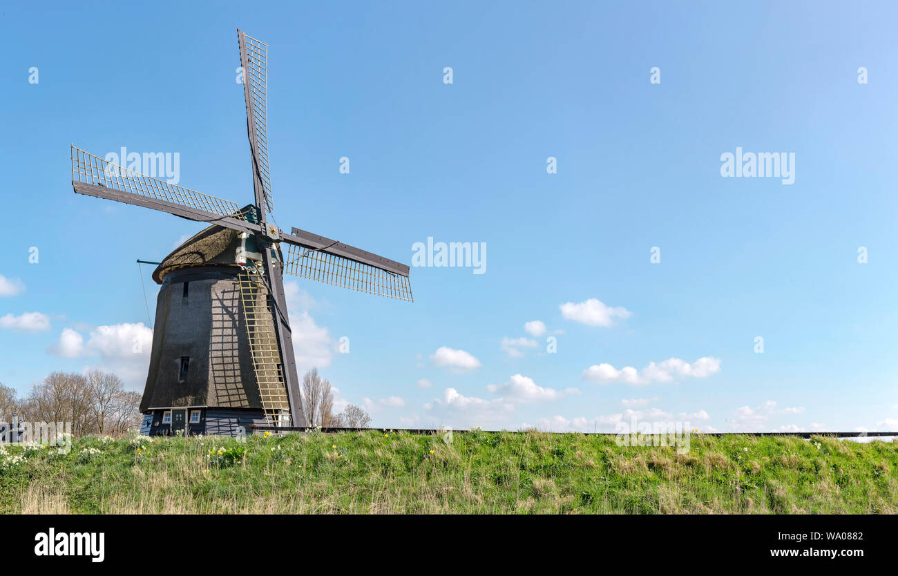 Groundsailer windmill called De Ambachtsmolen, Oudorp Alkmaar, Noord ...