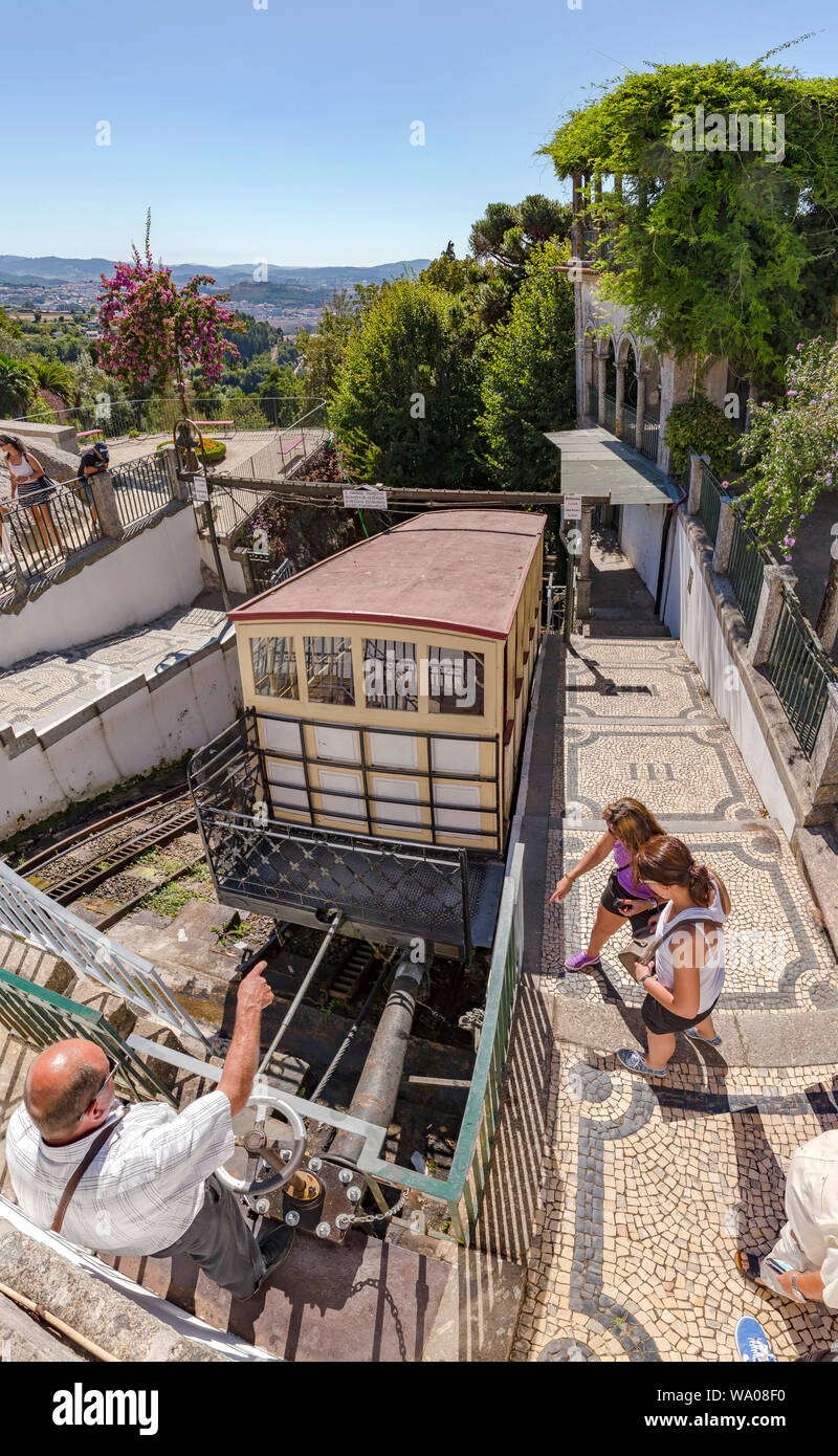 Cog railway of the Santuário do Bom Jesus do Monte, Braga, Portugal ...
