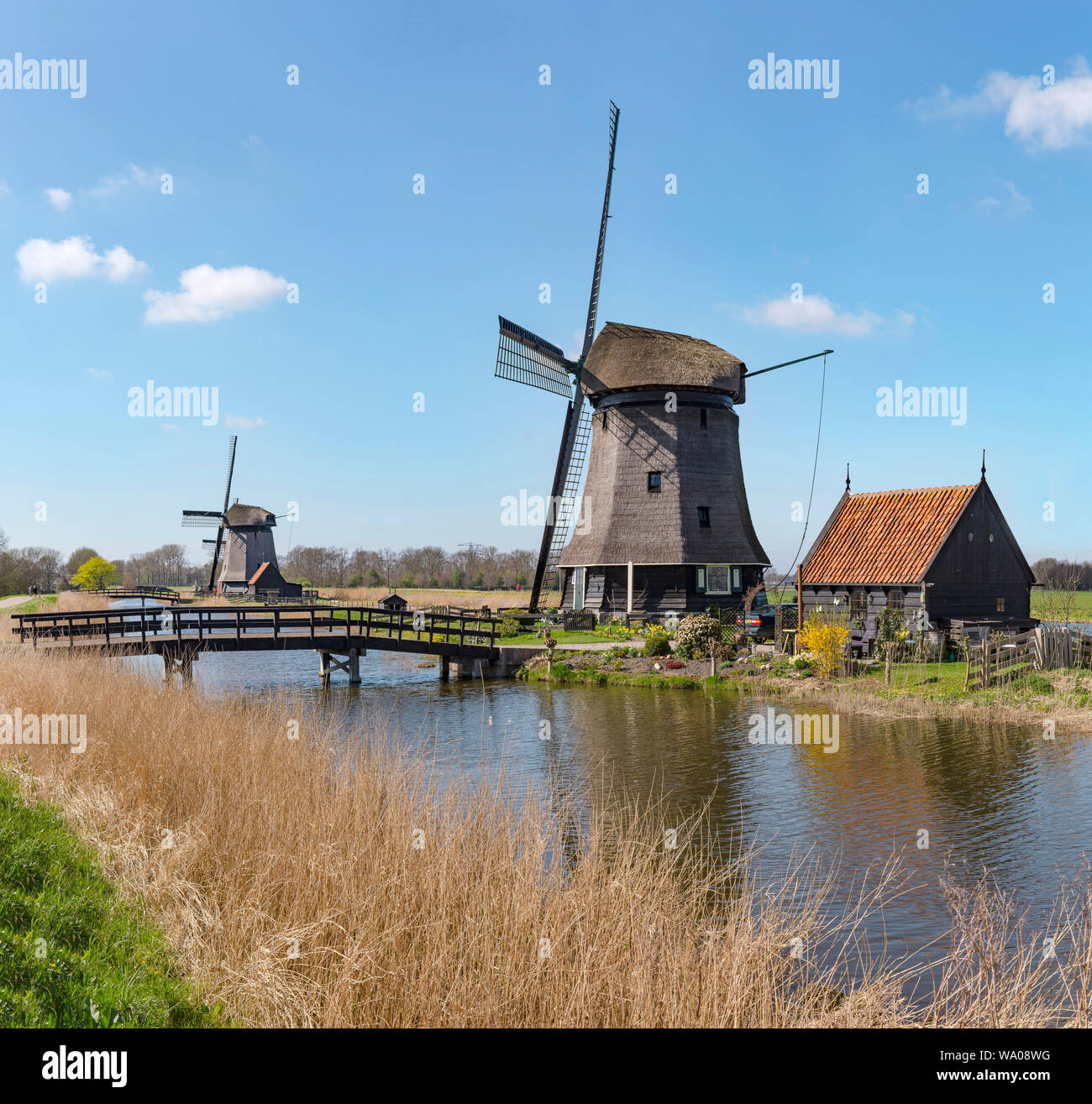 The windmills called Strijkmolen I and L, Rustenburg, Noord-Holland ...