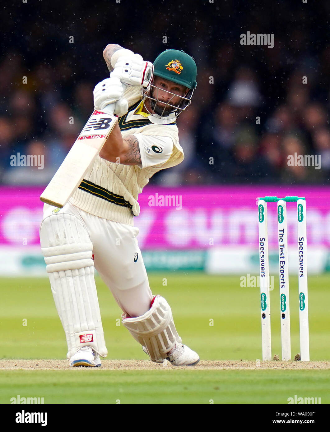 Australia's Matthew Wade bats during day three of the Ashes Test match ...