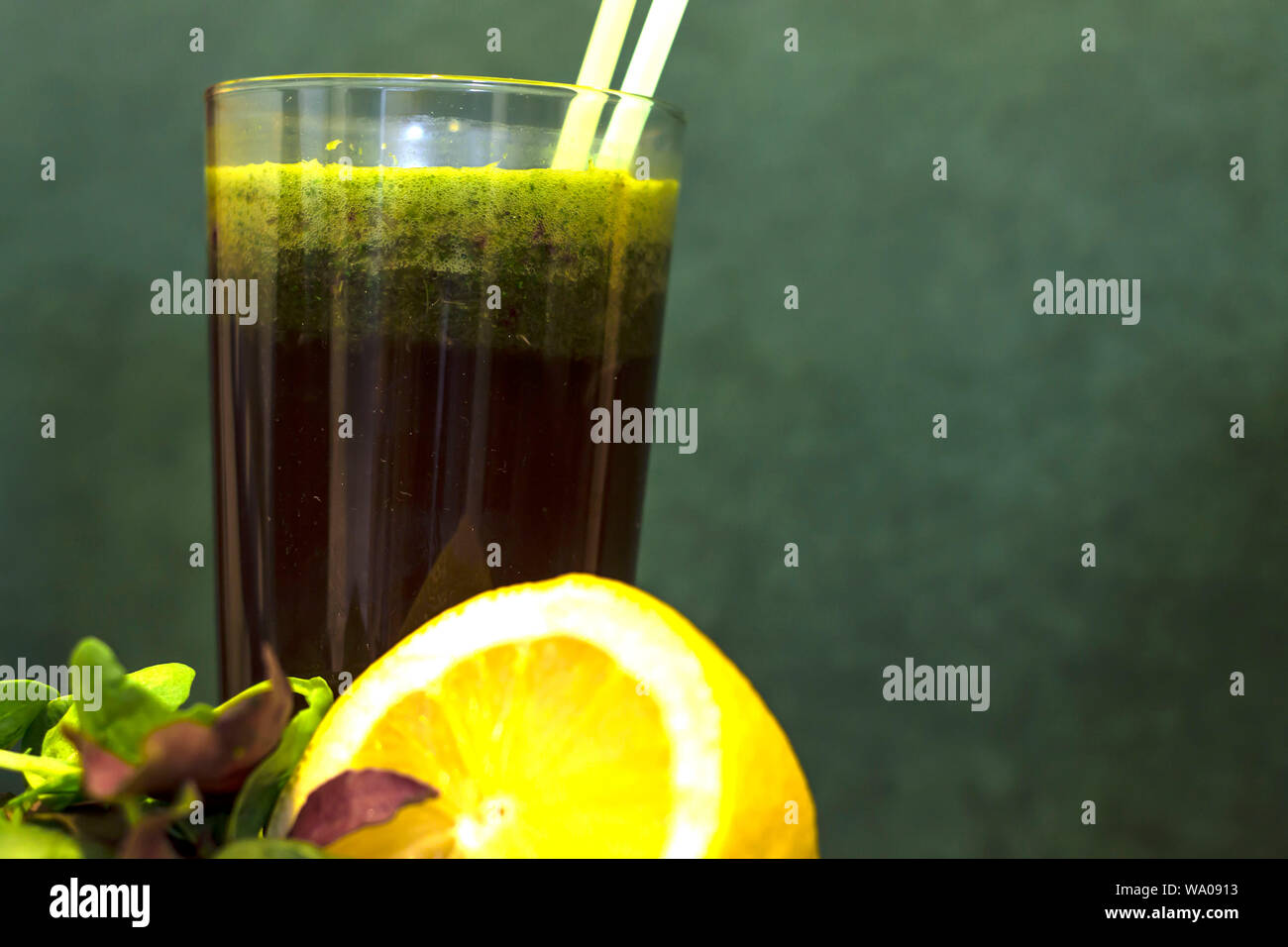 Healthy, homemade detox juice Stock Photo - Alamy