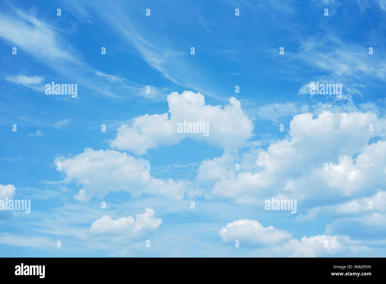 Blue sky background with clouds. white fluffy clouds Stock Photo - Alamy