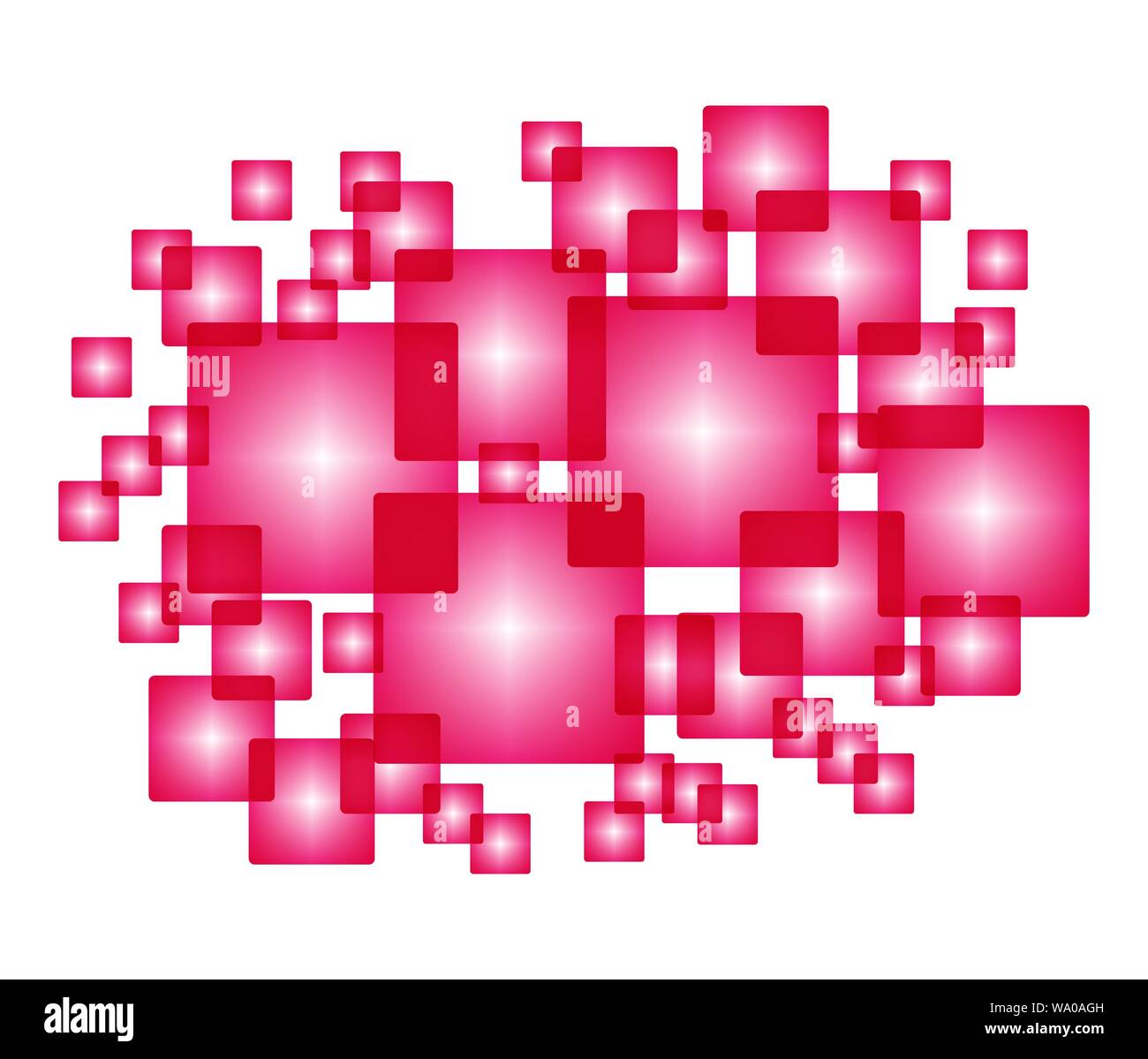 White background with red intersecting squares. Ideal for textiles ...