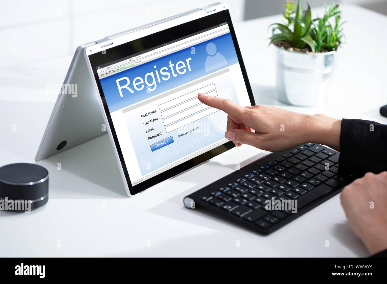 Digital registration hi-res stock photography and images - Alamy