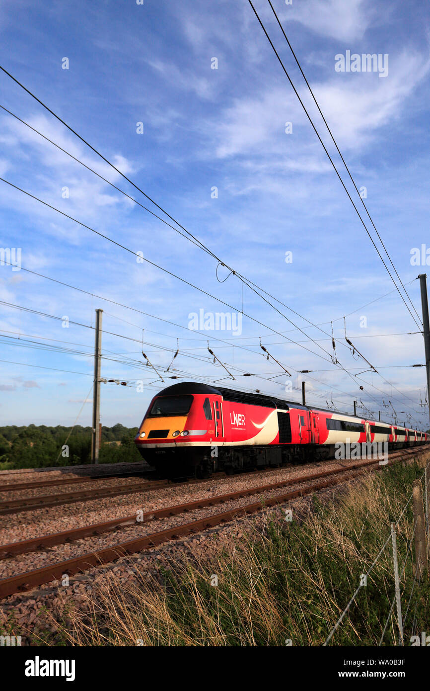 LNER train 43, London and North Eastern Railway, East Coast Main Line Railway, Peterborough ...