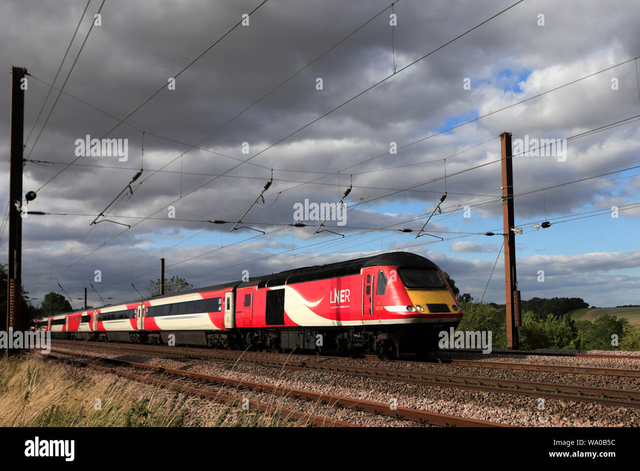 LNER train 43, London and North Eastern Railway, East Coast Main Line Railway, Peterborough ...