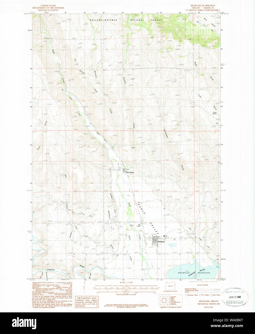 Richland oregon map hi-res stock photography and images - Alamy