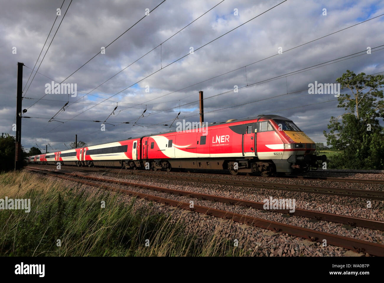82 class LNER train, London and North Eastern Railway, East Coast Main Line Railway, Grantham ...