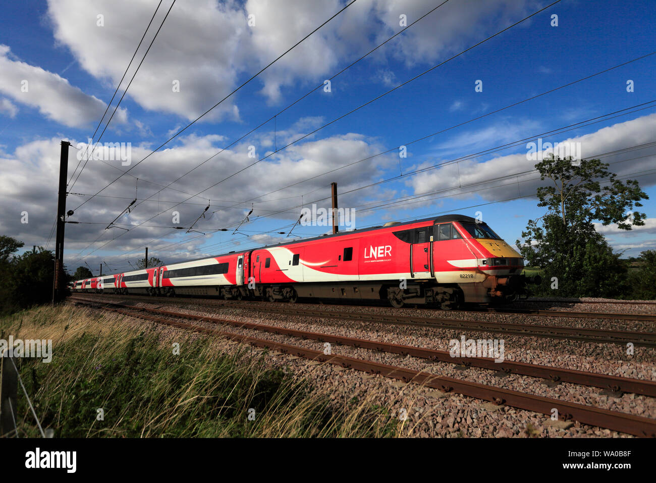 82 class LNER train, London and North Eastern Railway, East Coast Main Line Railway, Grantham ...