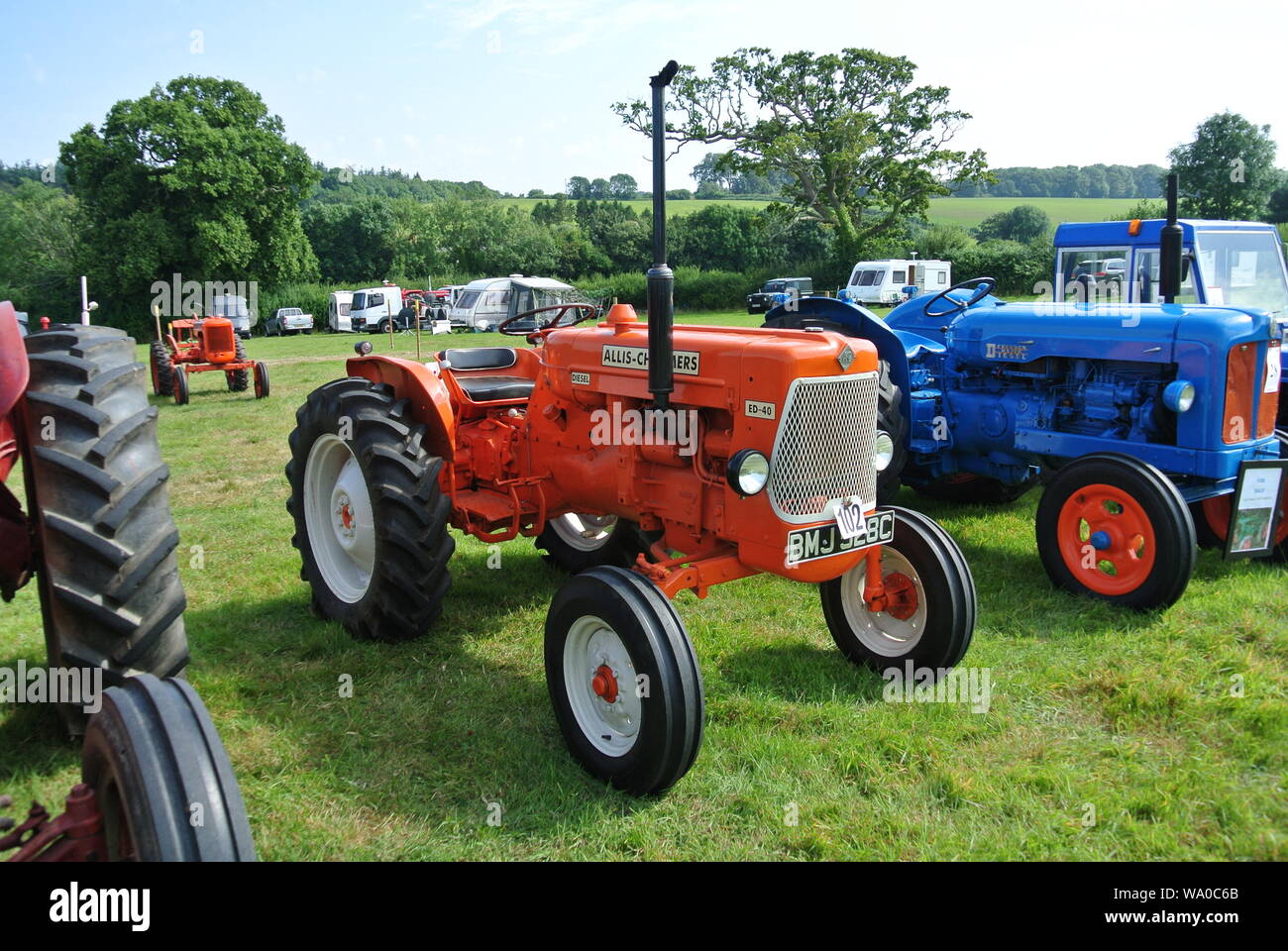 A vintage Allis-Chalmers tractor parked up on display at the Torbay ...