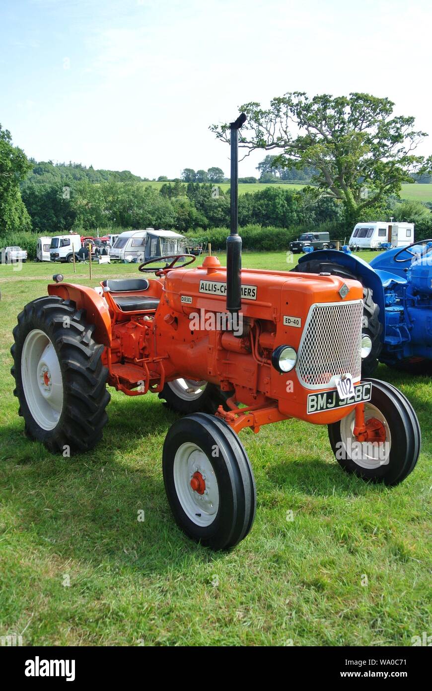 A vintage Allis-Chalmers tractor parked up on display at the Torbay ...