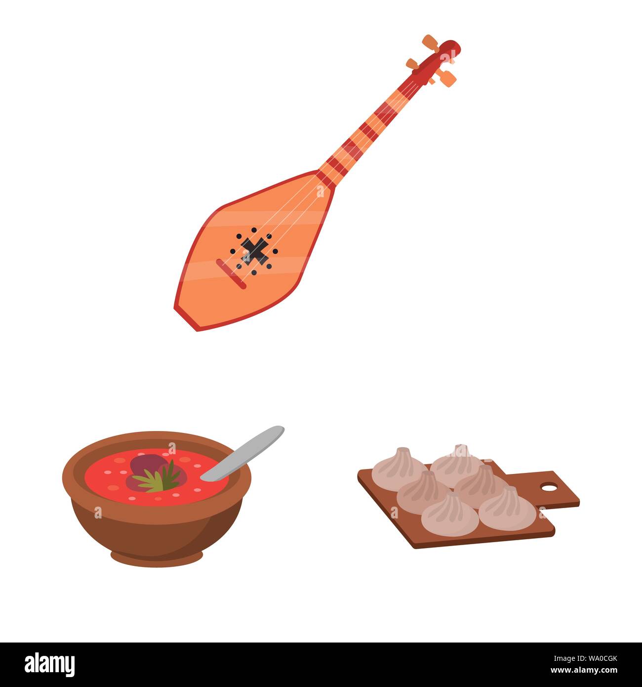 Vector design of Caucasus and traditions symbol. Set of Caucasus and ...