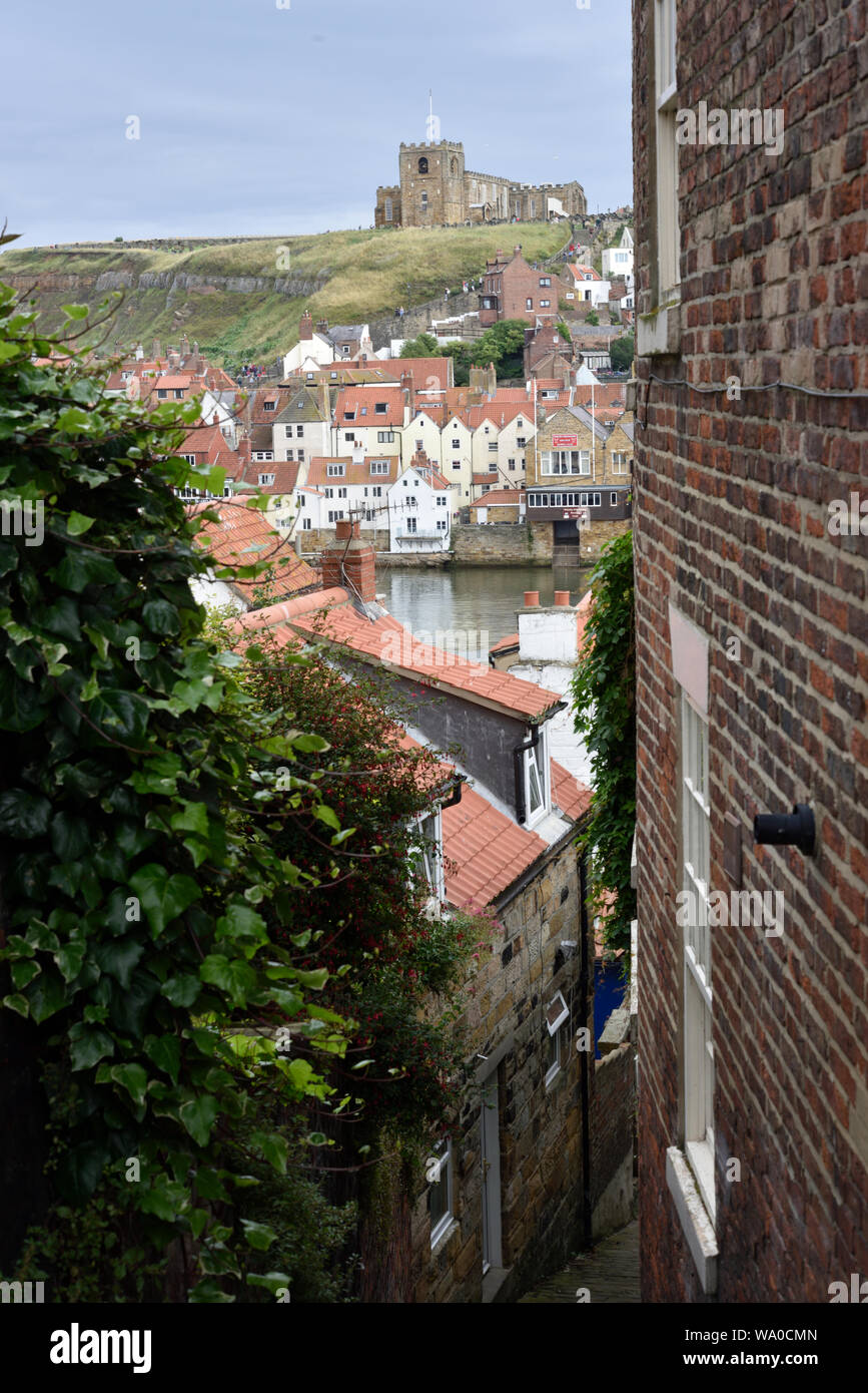 WHITBY TOWN & ABBEY Stock Photo - Alamy