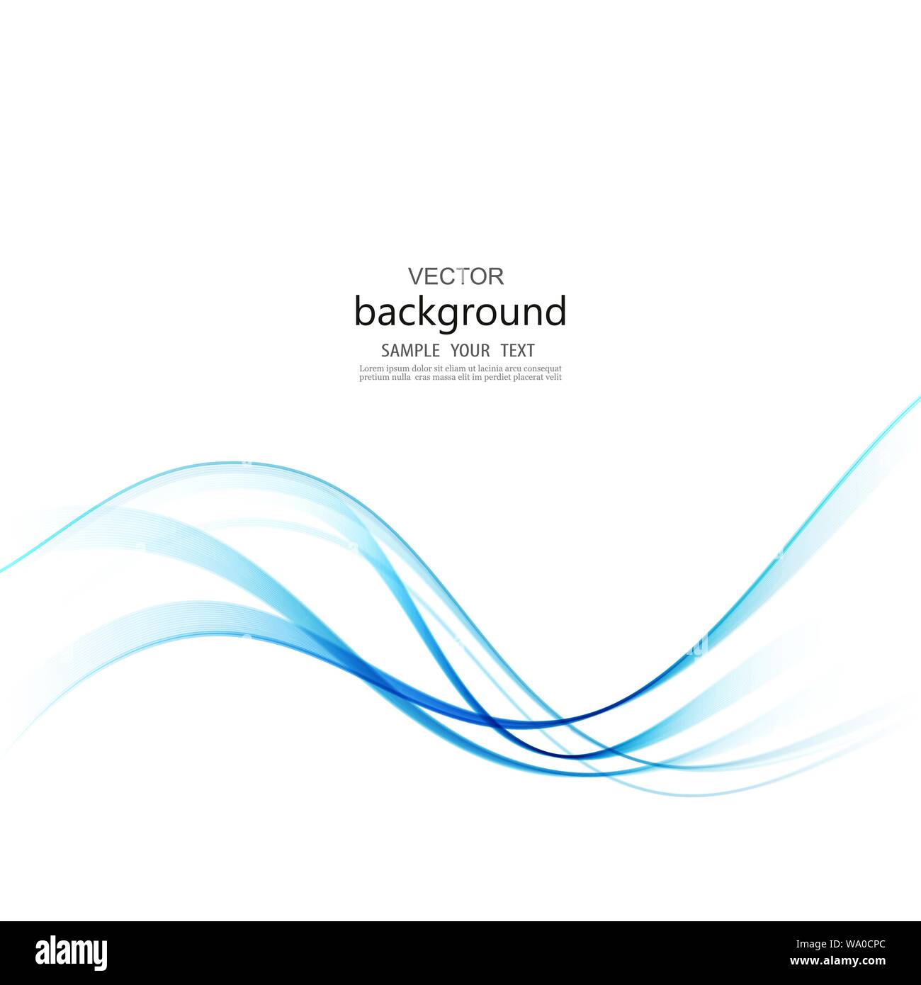Abstract vector background, blue waved lines for brochure, website ...