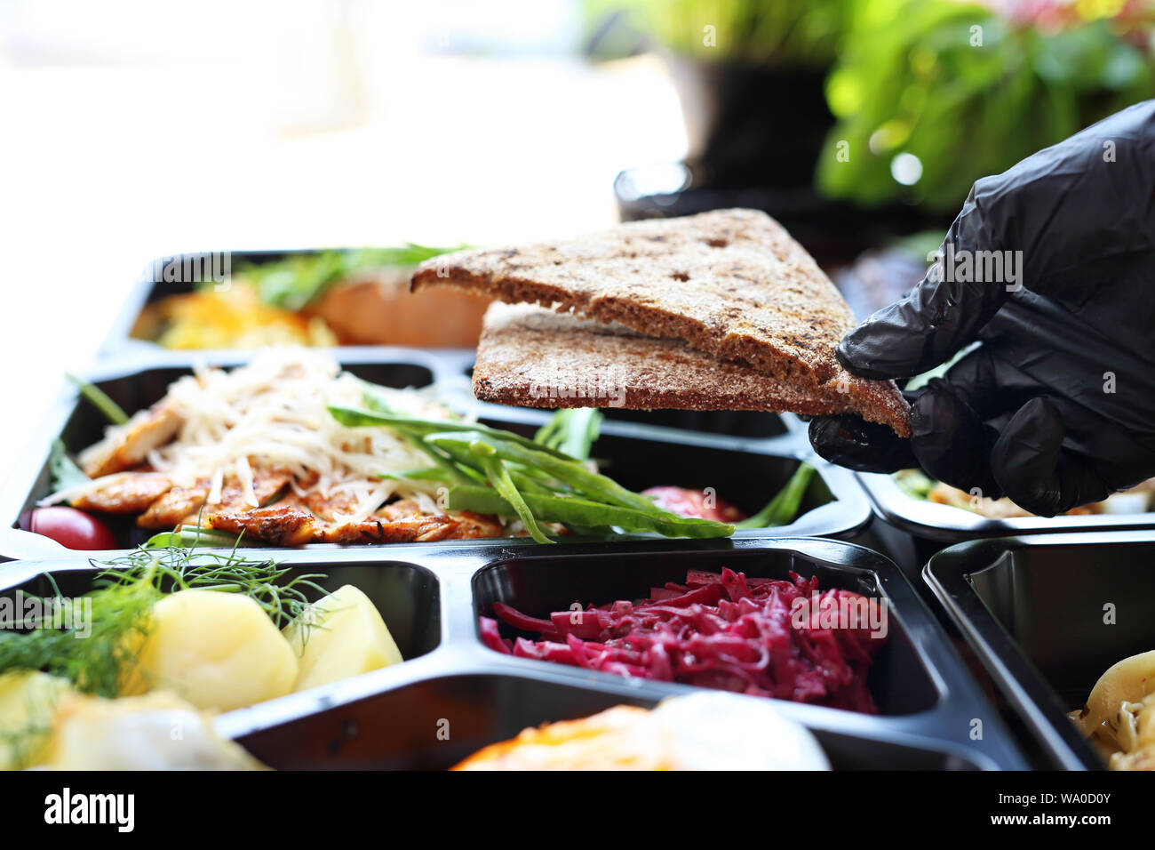 Catering. Box diet. Takeaway food in a box Stock Photo - Alamy