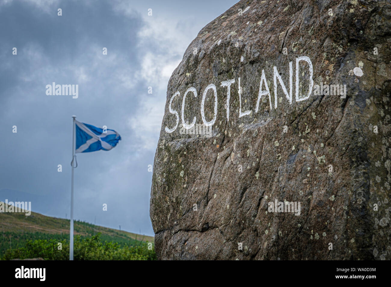 Scottish border sign hi-res stock photography and images - Alamy
