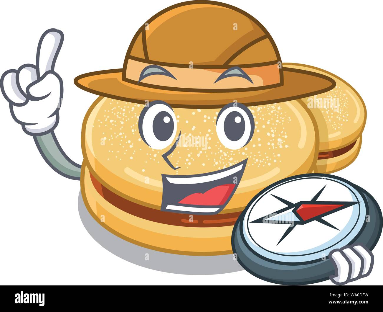 Explorer alfajores are baked in character ovens Stock Vector Image ...