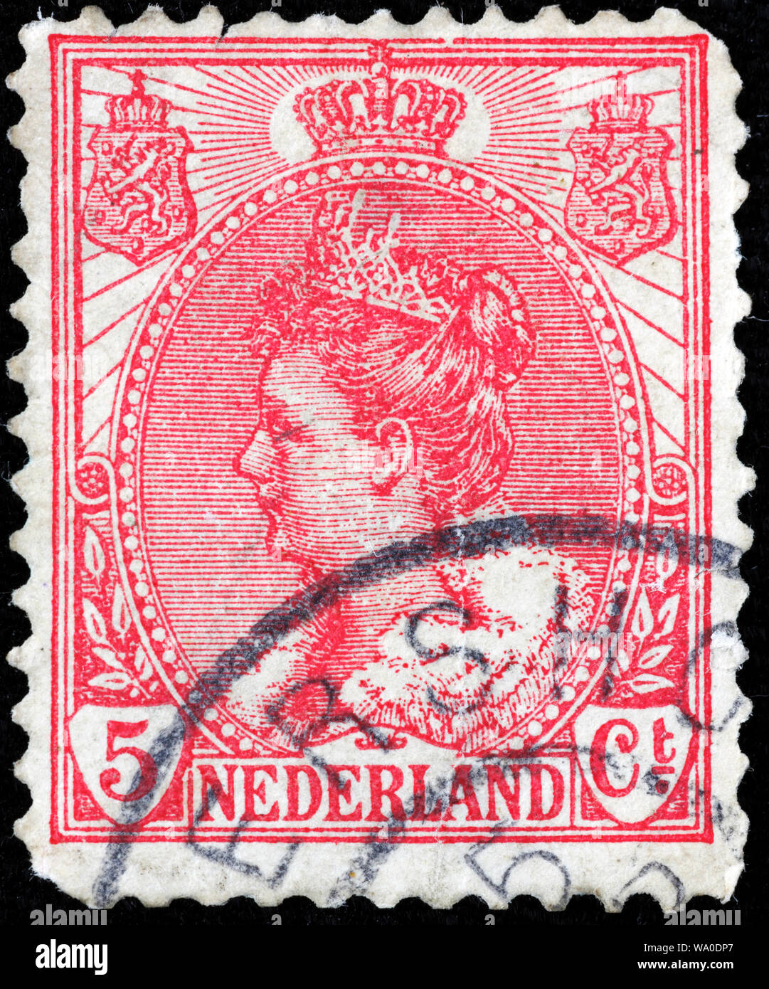 Queen Wilhelmina of the Netherlands (1890-1948), postage stamp ...