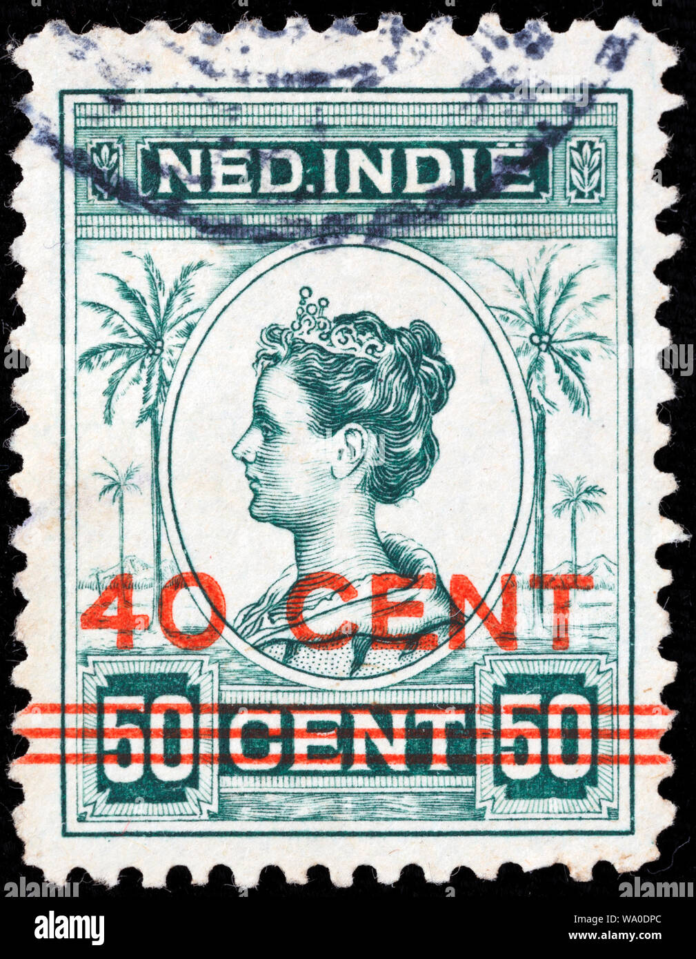 Queen Wilhelmina of the Netherlands (1890-1948), postage stamp ...