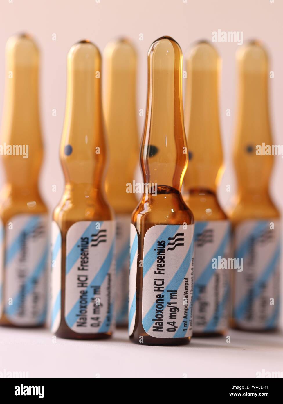 Naloxone Ampoules , Opioid antagonist medication Stock Photo - Alamy