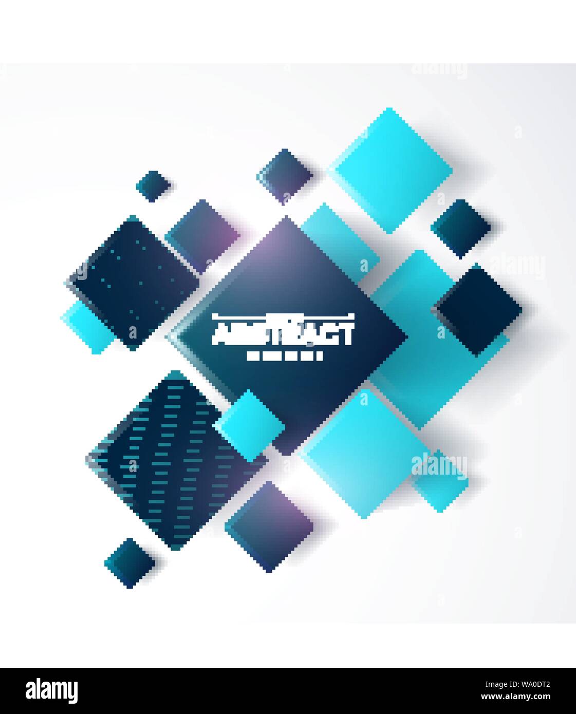 Abstract background with 3d cubes and squares vector illustration Stock ...