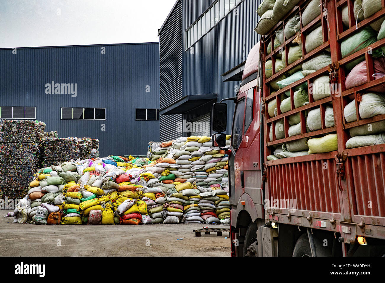 Plastic products factory shipment Stock Photo - Alamy
