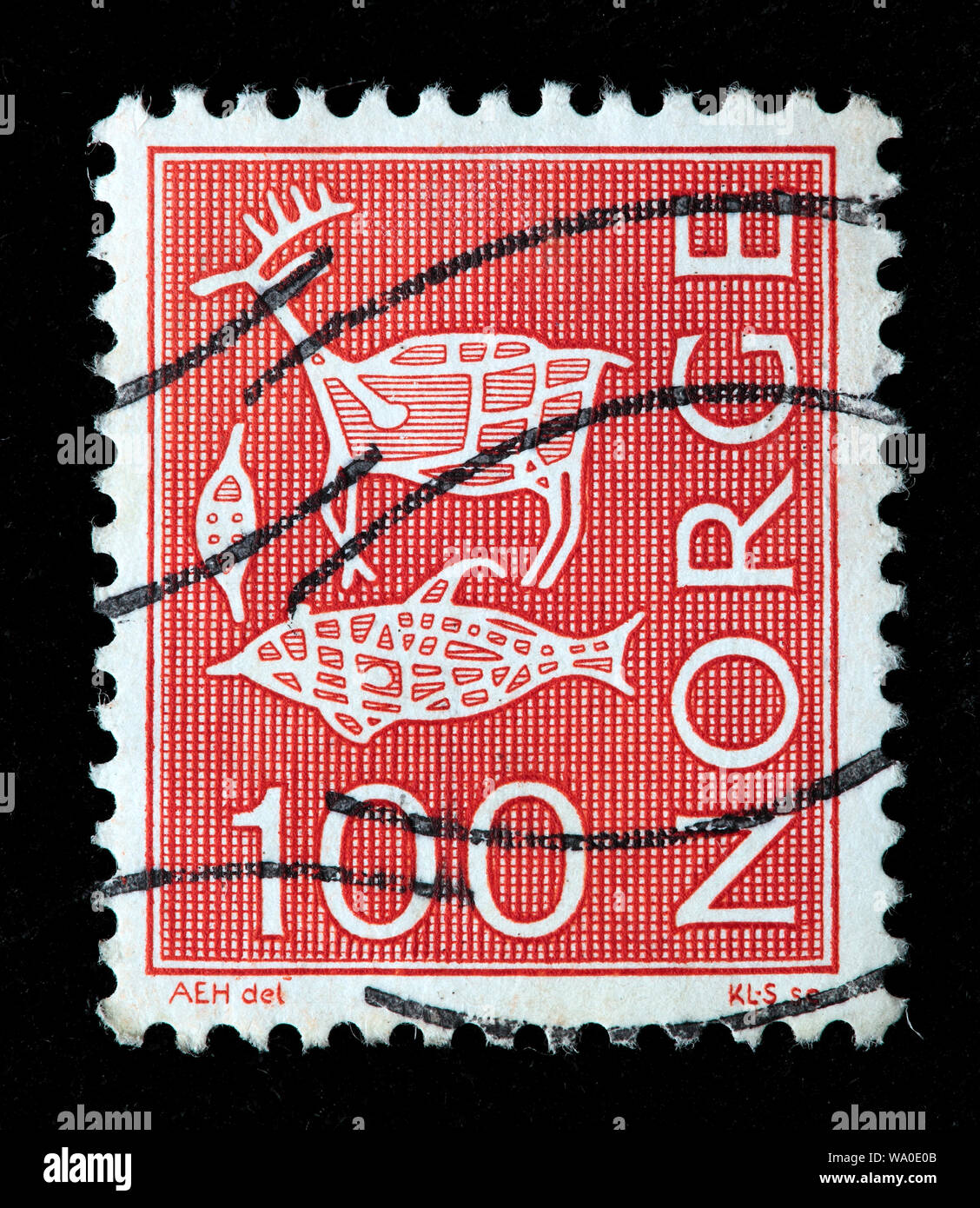 Animals, Local motives, postage stamp, Norway, 1973 Stock Photo - Alamy