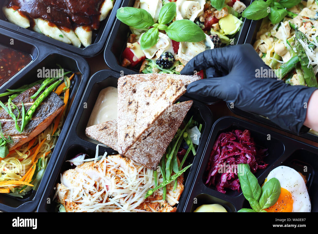 Catering. Box diet. Takeaway food in a box Stock Photo - Alamy