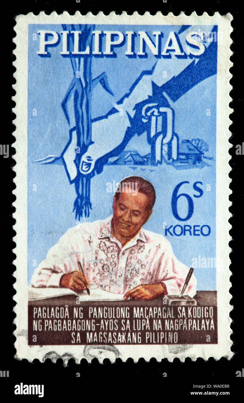 President Macapagal signing of the Agricultural Land Reform Code ...