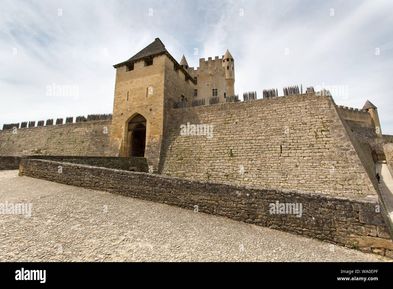 Village of Beynac-et-Cazenac, France. Picturesque view of the Chateau ...