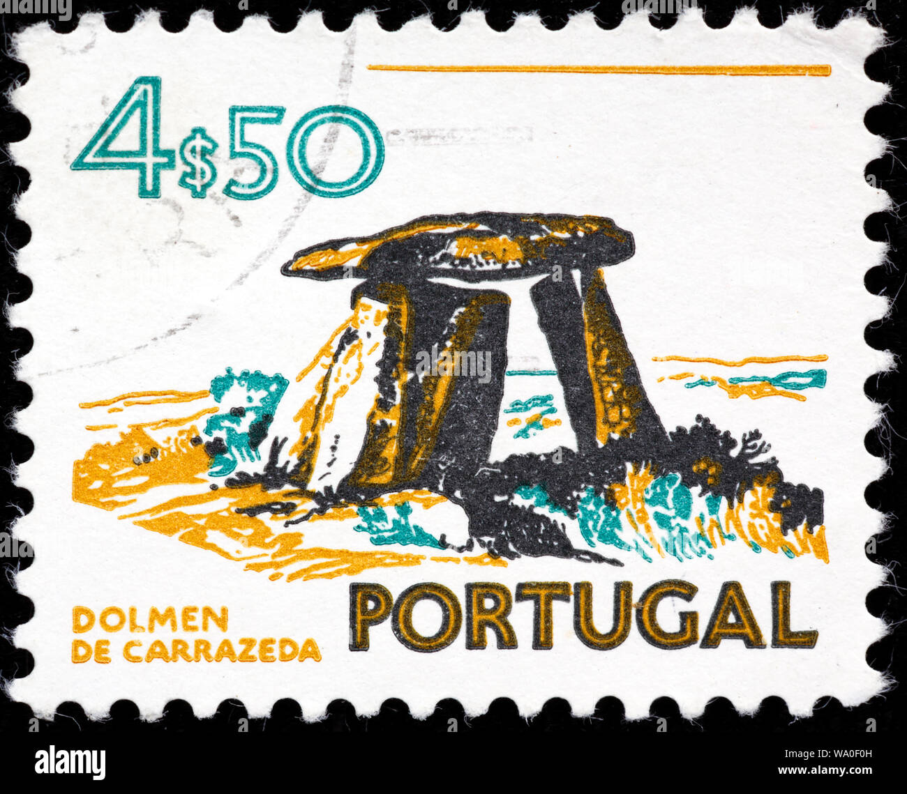 Dolmen Carrazeda, postage stamp, Portugal Stock Photo - Alamy