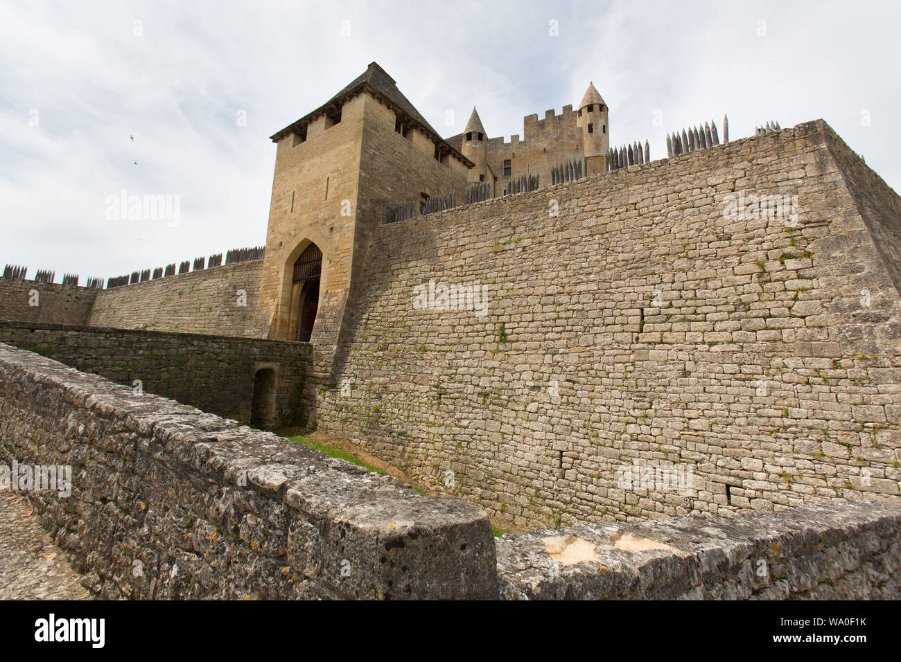 Village of Beynac-et-Cazenac, France. Picturesque view of the Chateau ...