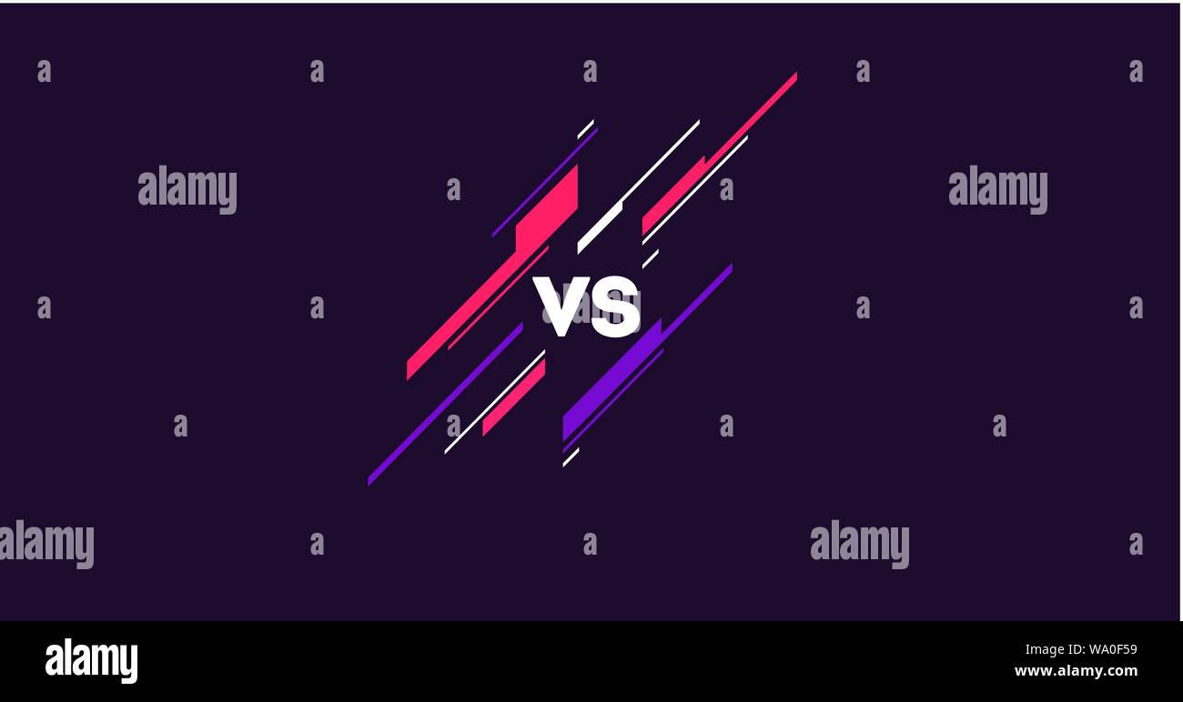 versus logo in dark background with simple elements. Flat design. vs ...