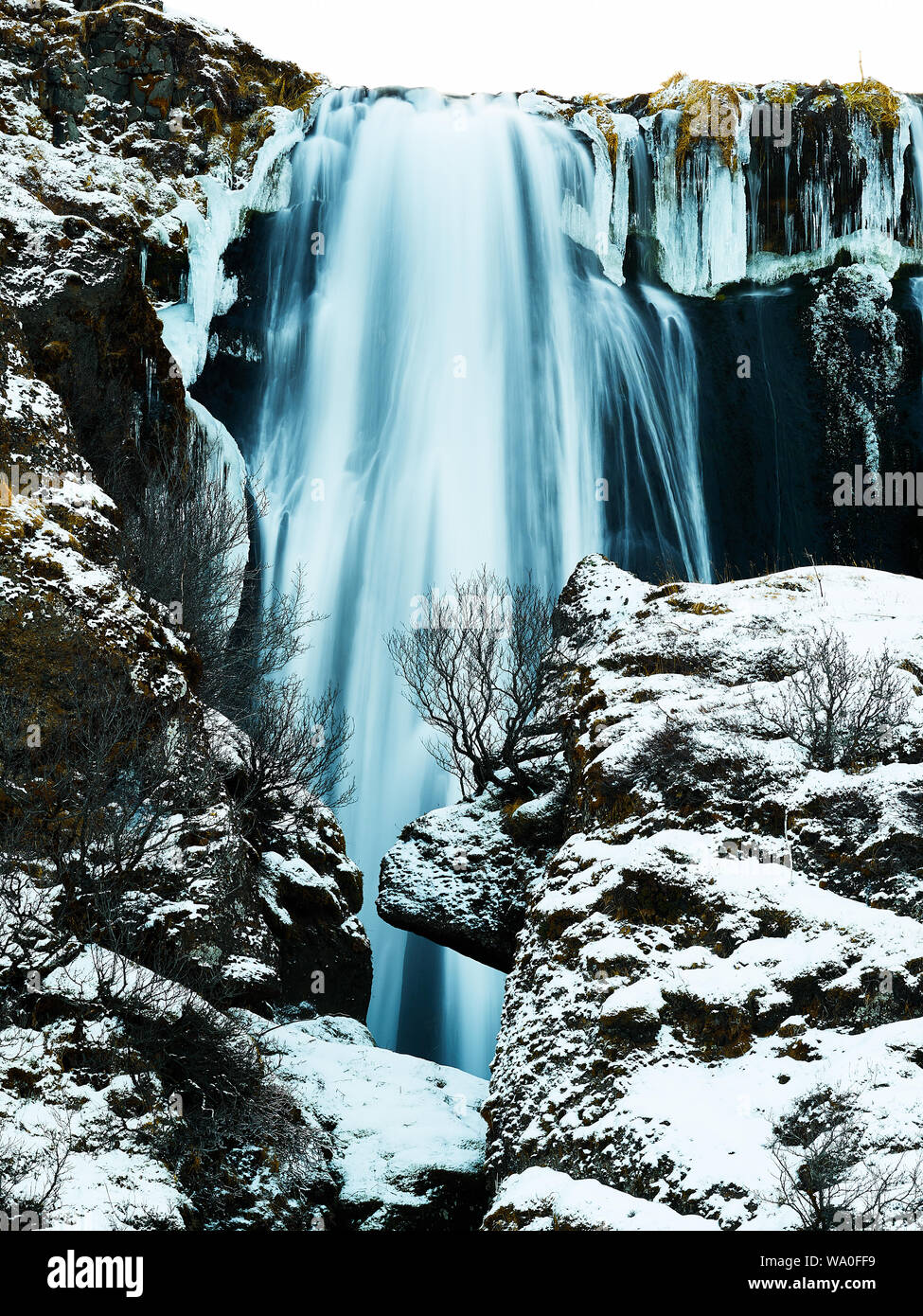Glacial ice cave with waterfall hi-res stock photography and images - Alamy