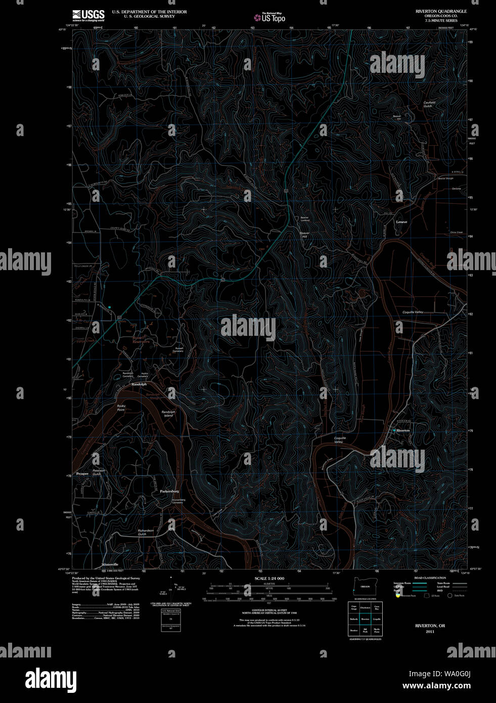 Map of riverton hi-res stock photography and images - Alamy