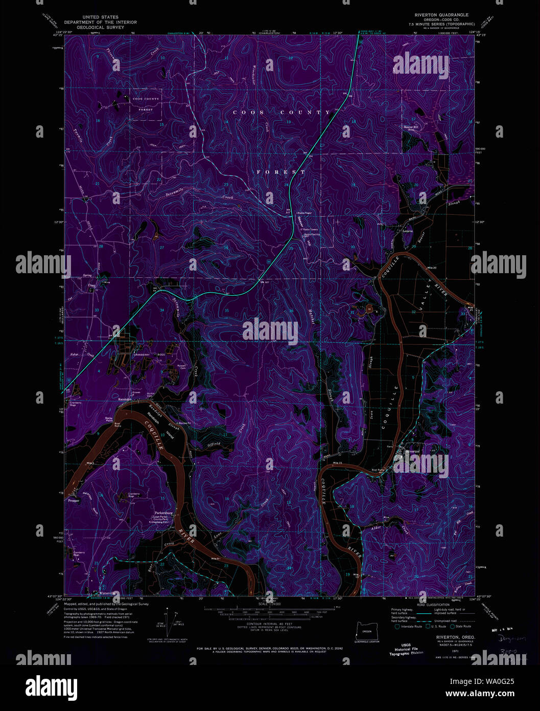 Map of riverton hi-res stock photography and images - Alamy