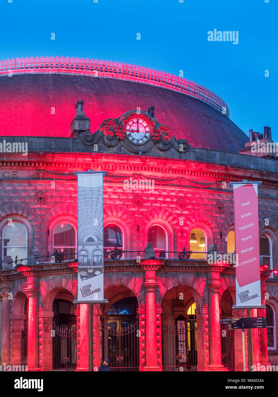 Leeds corn exchange night hi-res stock photography and images - Alamy