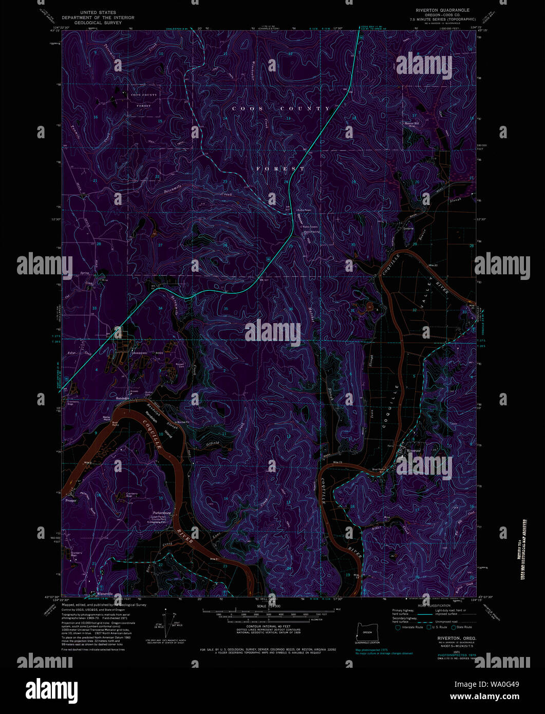 Map of riverton hi-res stock photography and images - Alamy