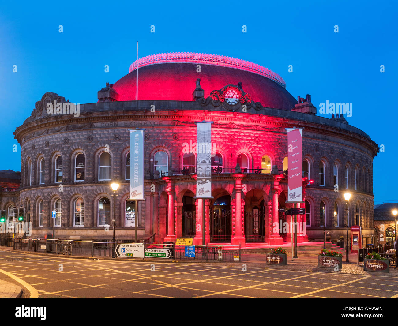 Leeds corn exchange night hi-res stock photography and images - Alamy